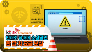 KT·SKB "인터넷 장애에 소상공인 한 달 치 요금 보상"